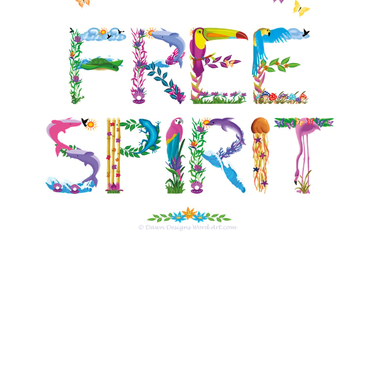 Tropical Word Art - Beauty of Tropical Animals and Plants | Dawn ...