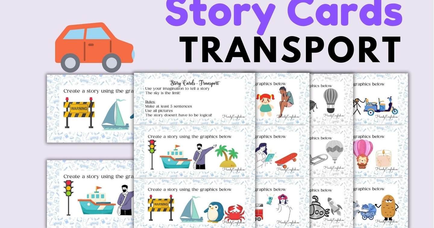 [PDF/PNG] Story Cards: Transport | Handy English - ESL lesson plans and ...