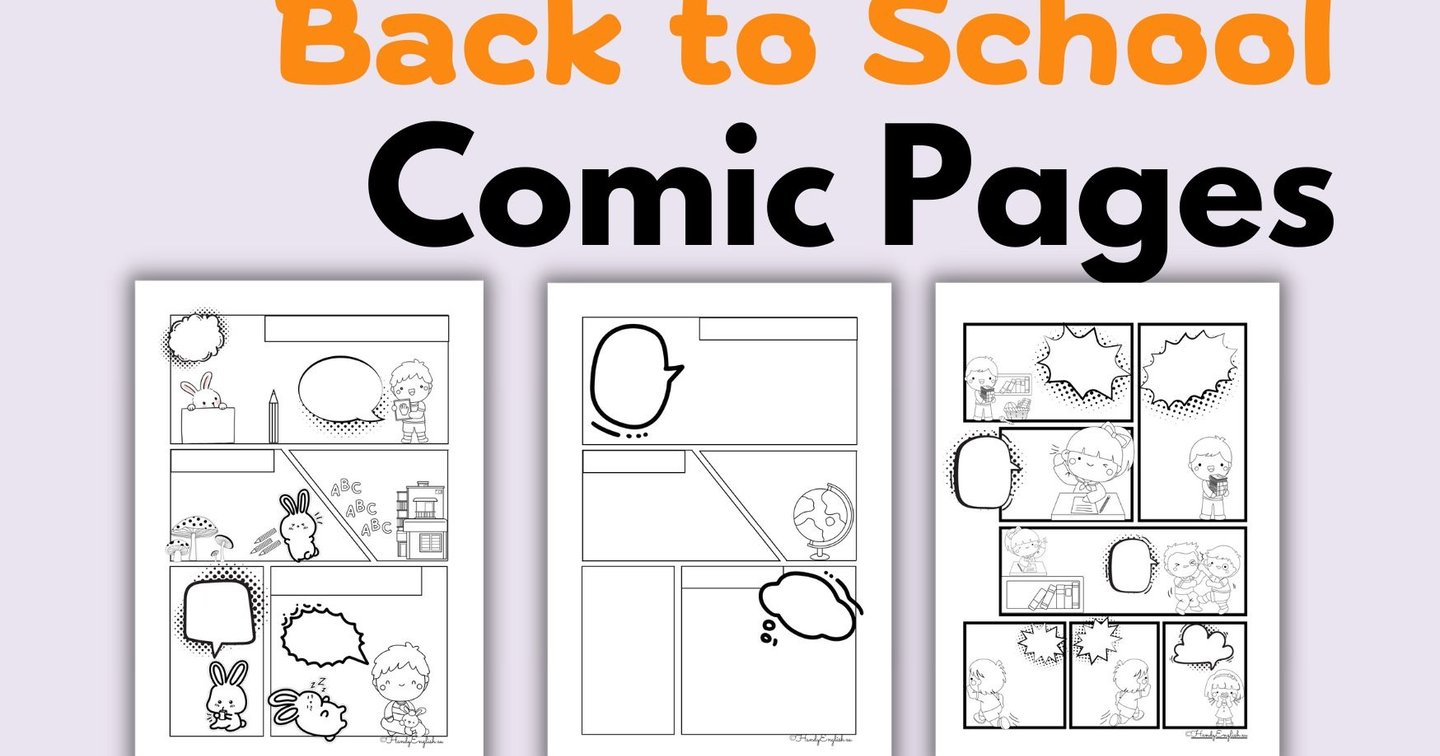 [PDF/PNG] FREE BACK TO SCHOOL Comic Pages | Handy English - ESL lesson ...