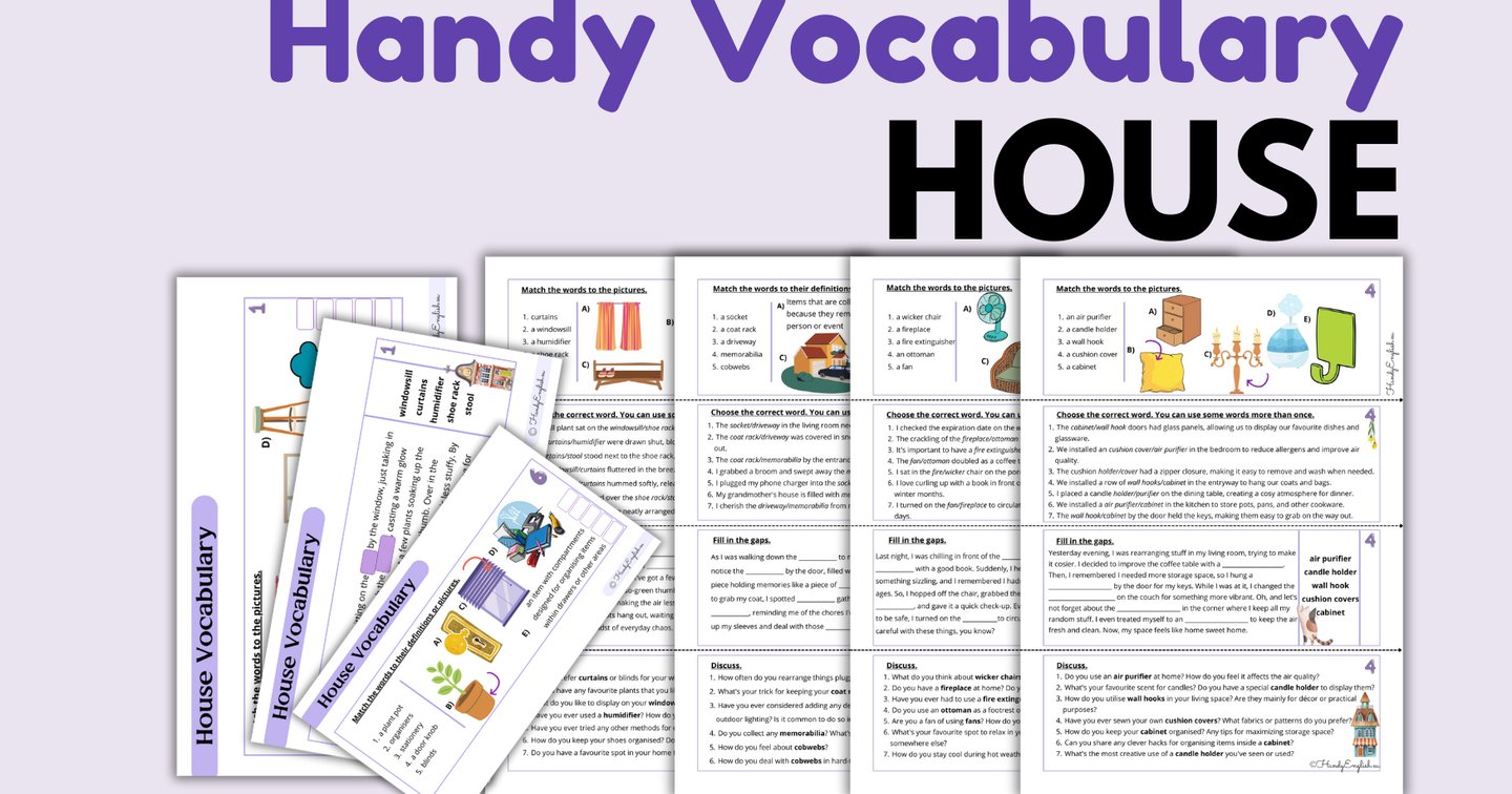 [PDF/PPT] Handy Vocabulary: House and Living | Handy English - ESL ...