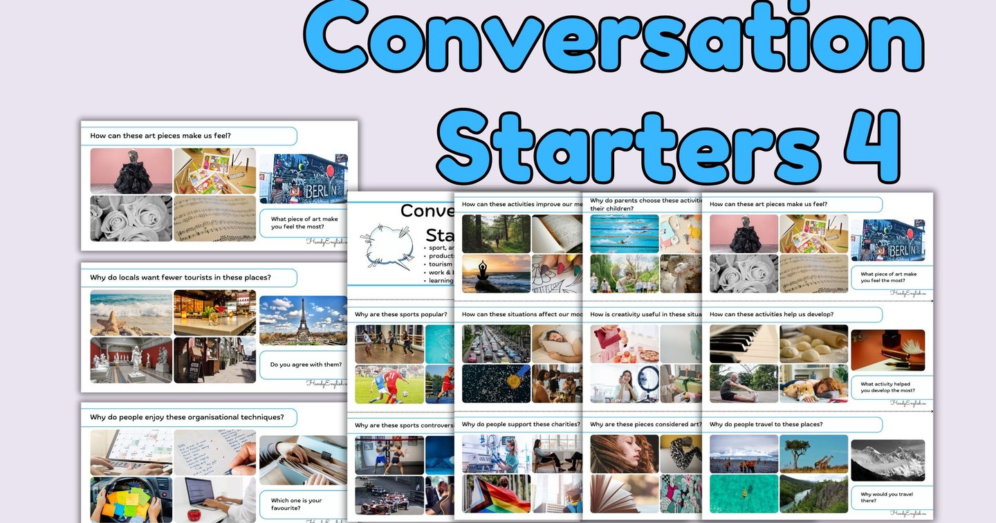[PDF/PNG] Conversation Starters part 4 | Handy English - ESL lesson ...