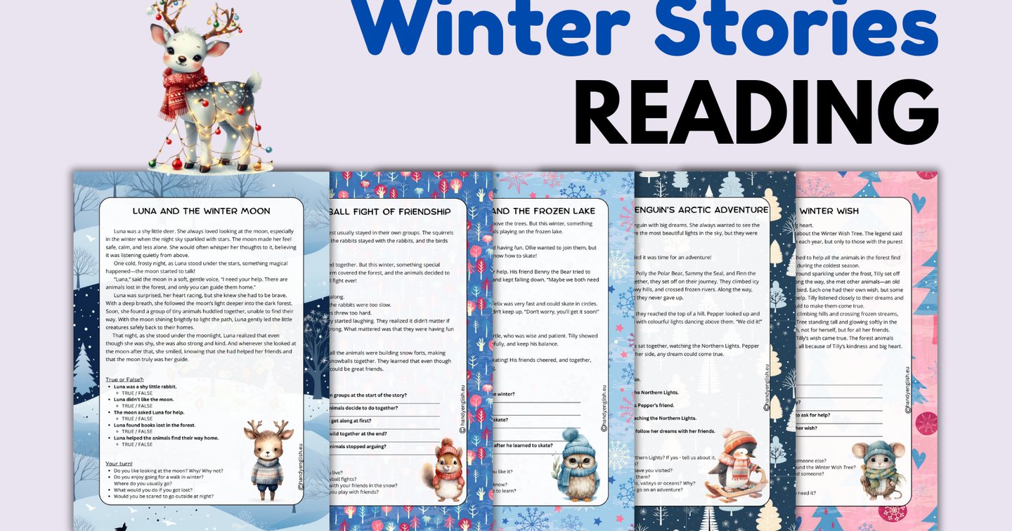 [PDF] Reading: WINTER STORIES | Handy English - ESL lesson plans and ...