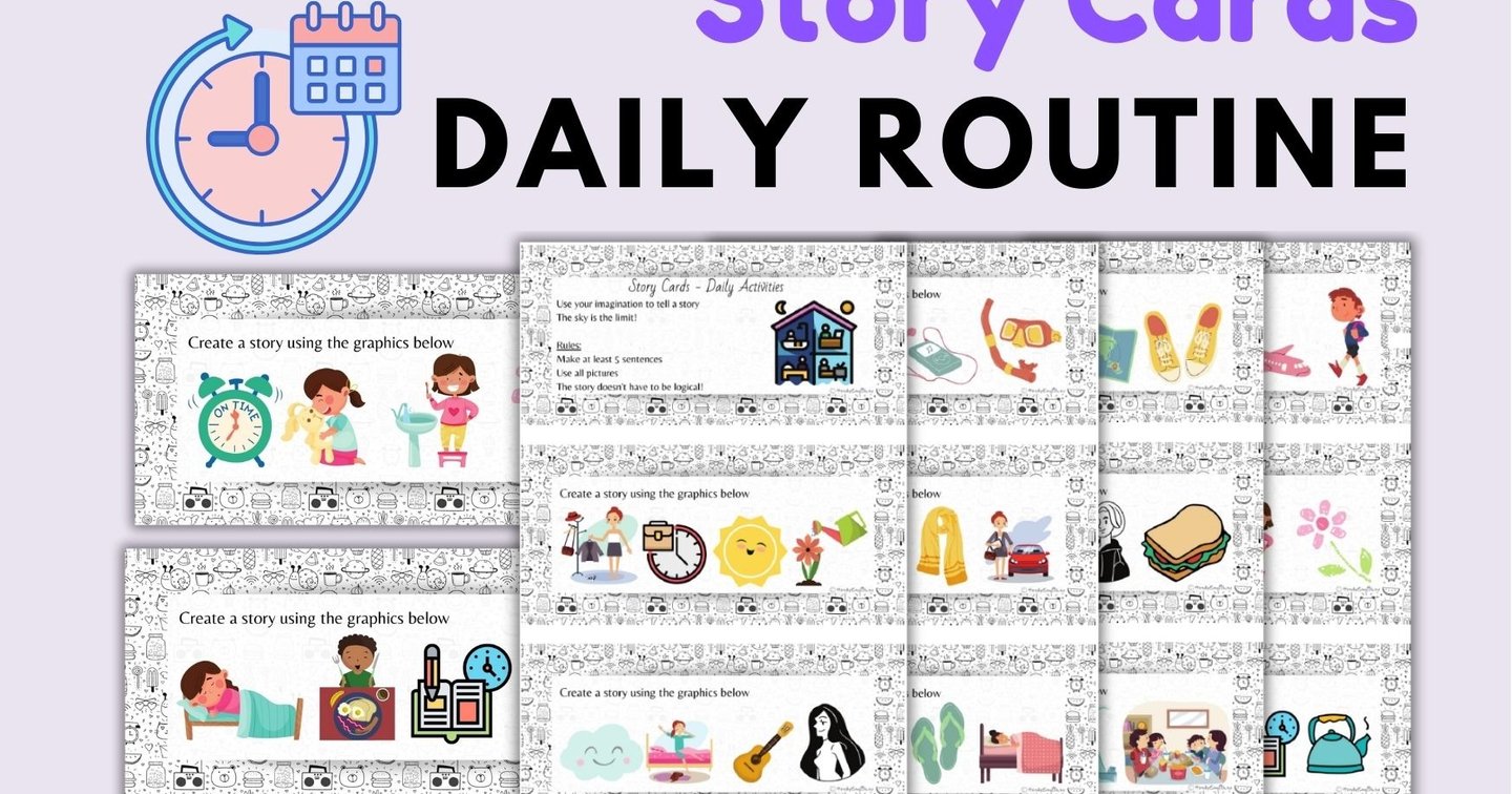 [PDF/PNG] Story Cards #5 Daily Routine | Handy English - ESL lesson ...