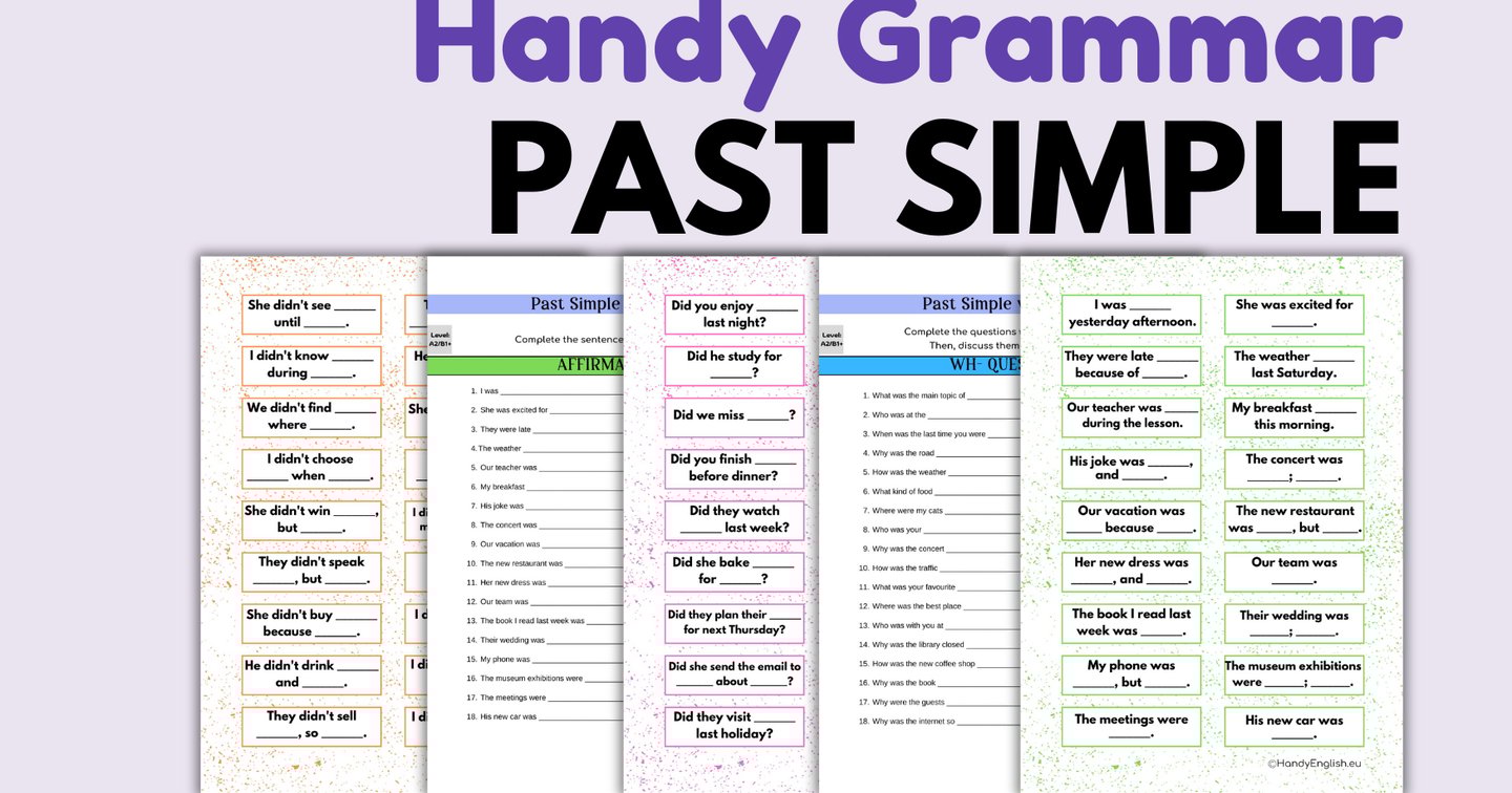 [PDF] Handy Grammar: Past Simple | Handy English - ESL lesson plans and ...