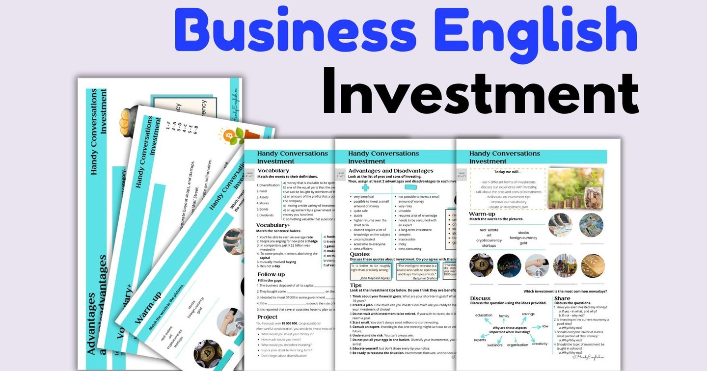 [PDF/PPT] Business English Investment | Handy English - ESL lesson ...
