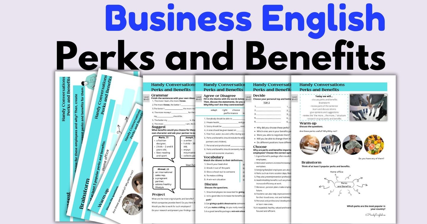 [PDF/PPT] Handy Conversations #3 PERKS AND BENEFITS | Handy English ...