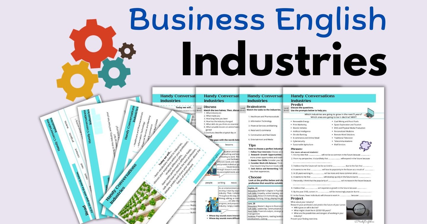 [PDF/PPT] Business English: Industries | Handy English - ESL lesson ...