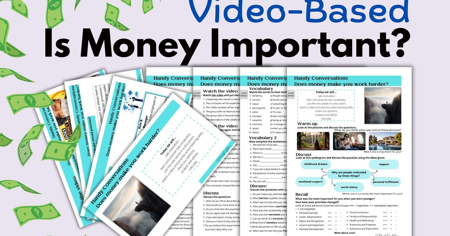 [PDF/PPT] Video-Based: Is Money Important? | Handy English - ESL lesson ...