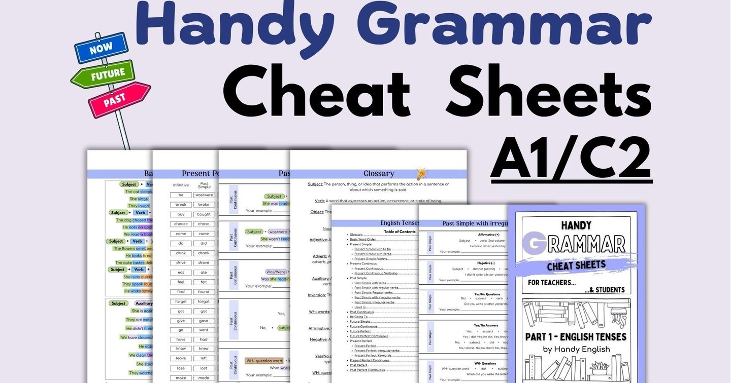 [PDF] E-BOOK: English Grammar Cheat Sheets for Teachers and Students ...