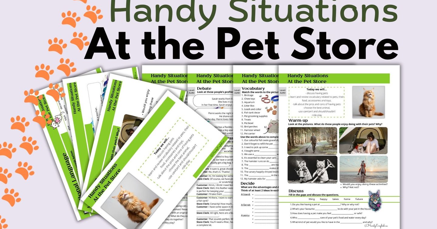 [PDF/PPT] Handy Situations: At the Pet Store | Handy English - ESL ...