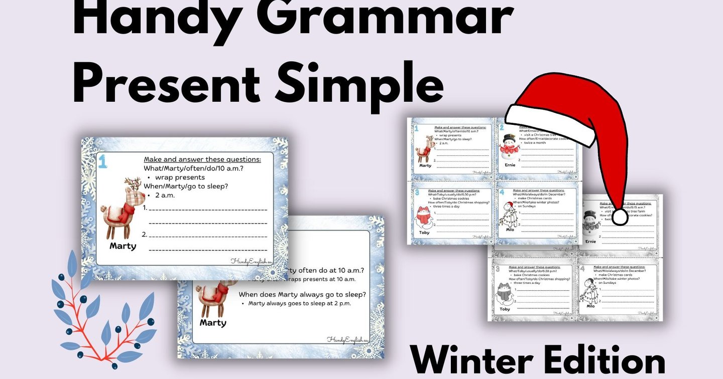 [PDF/PNG] Handy Grammar: Present Simple - Winter | Handy English - ESL ...