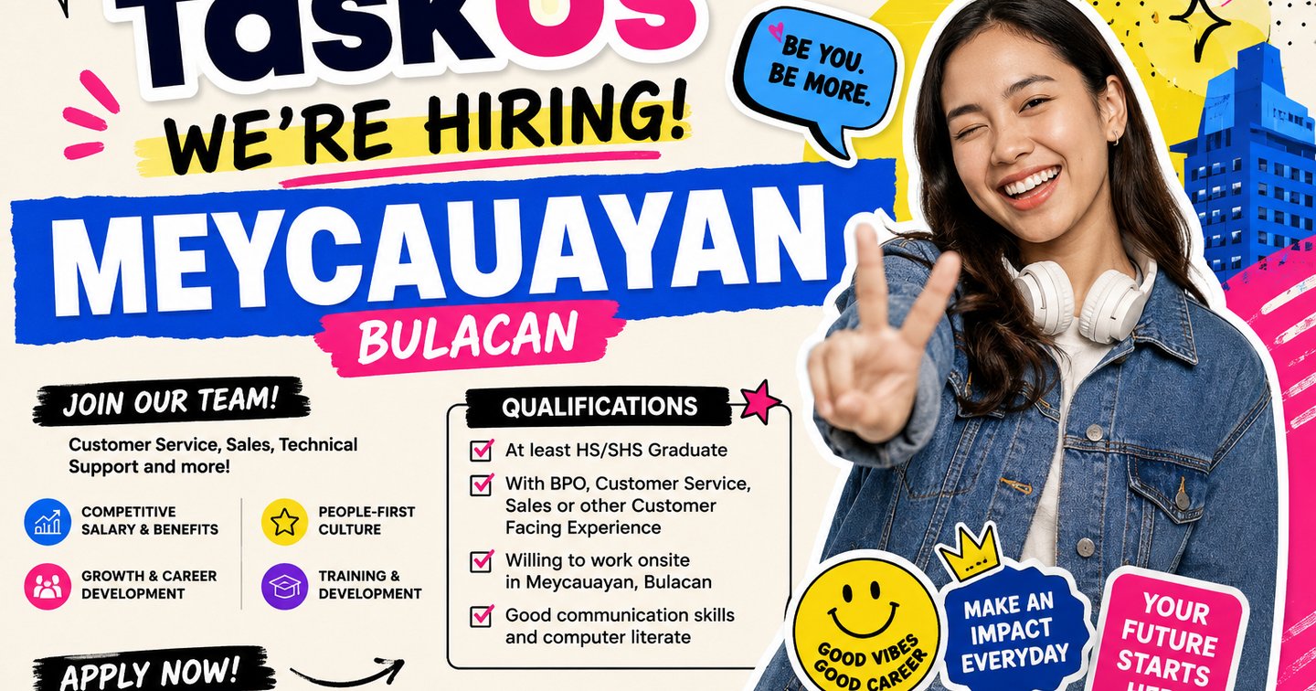 TaskUs Meycauayan Bulacan Job Hiring | Hiring BPO Call Center Agents ...