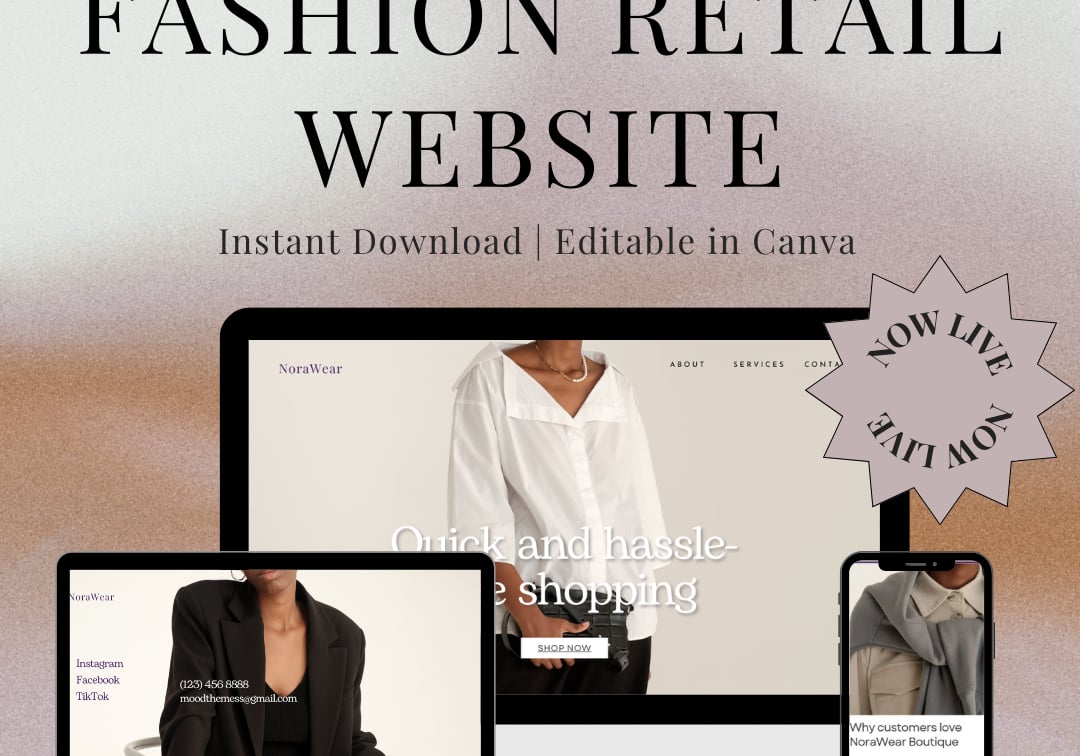 Editable Website Templates – Canva & Instant Download
