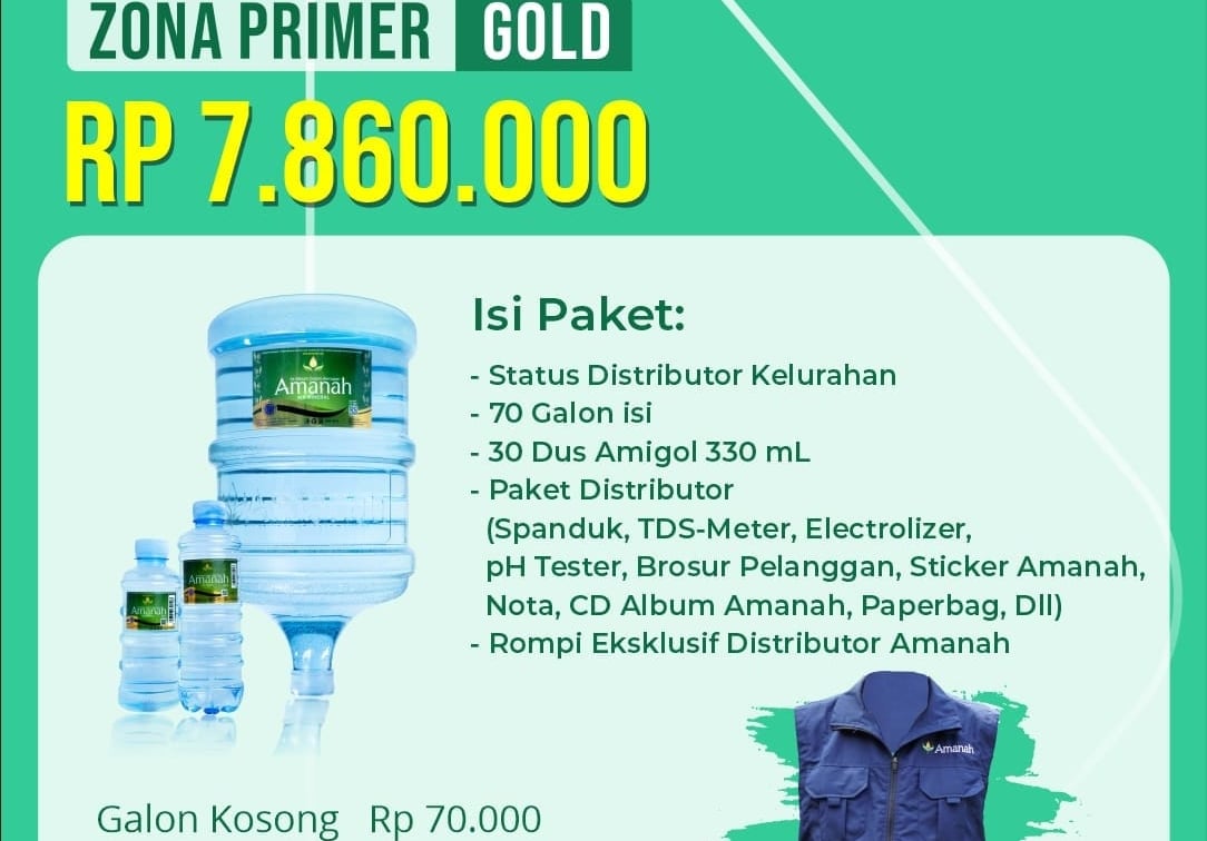 Paket Gold Zona Primer - Investasi Terbaik dengan Air Amanah | airamanah