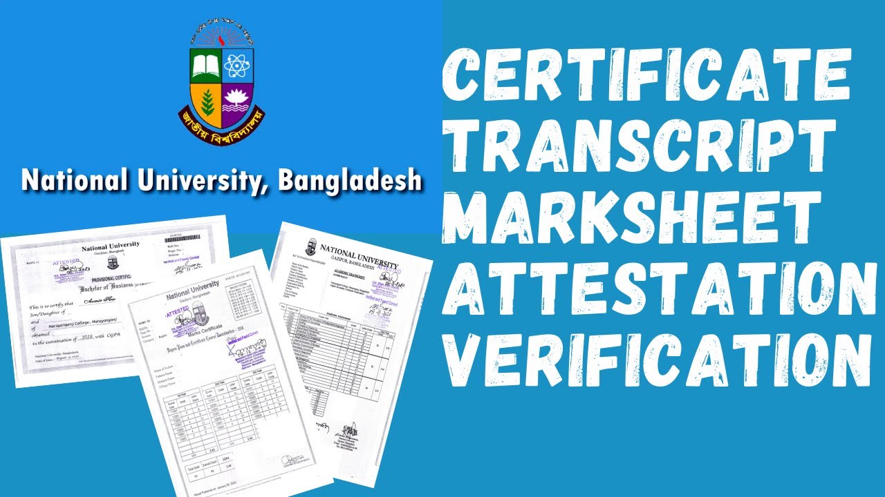 National University Certificates and Transcripts Verification and ...