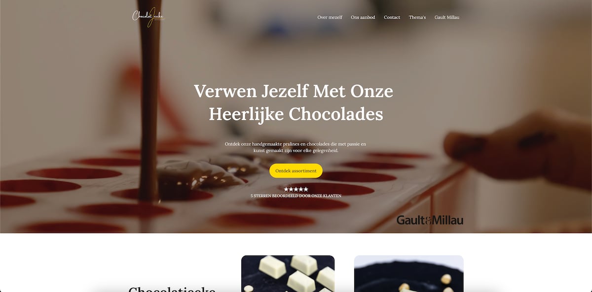 Chocolade Aanbod met Ambachtelijke Pralines en Geschenken | Choclatjeeke