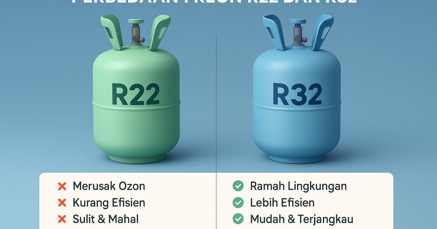 Perbedaan Freon R22 & R32: Mana yang Lebih Baik utk AC Anda? | TOKO ...