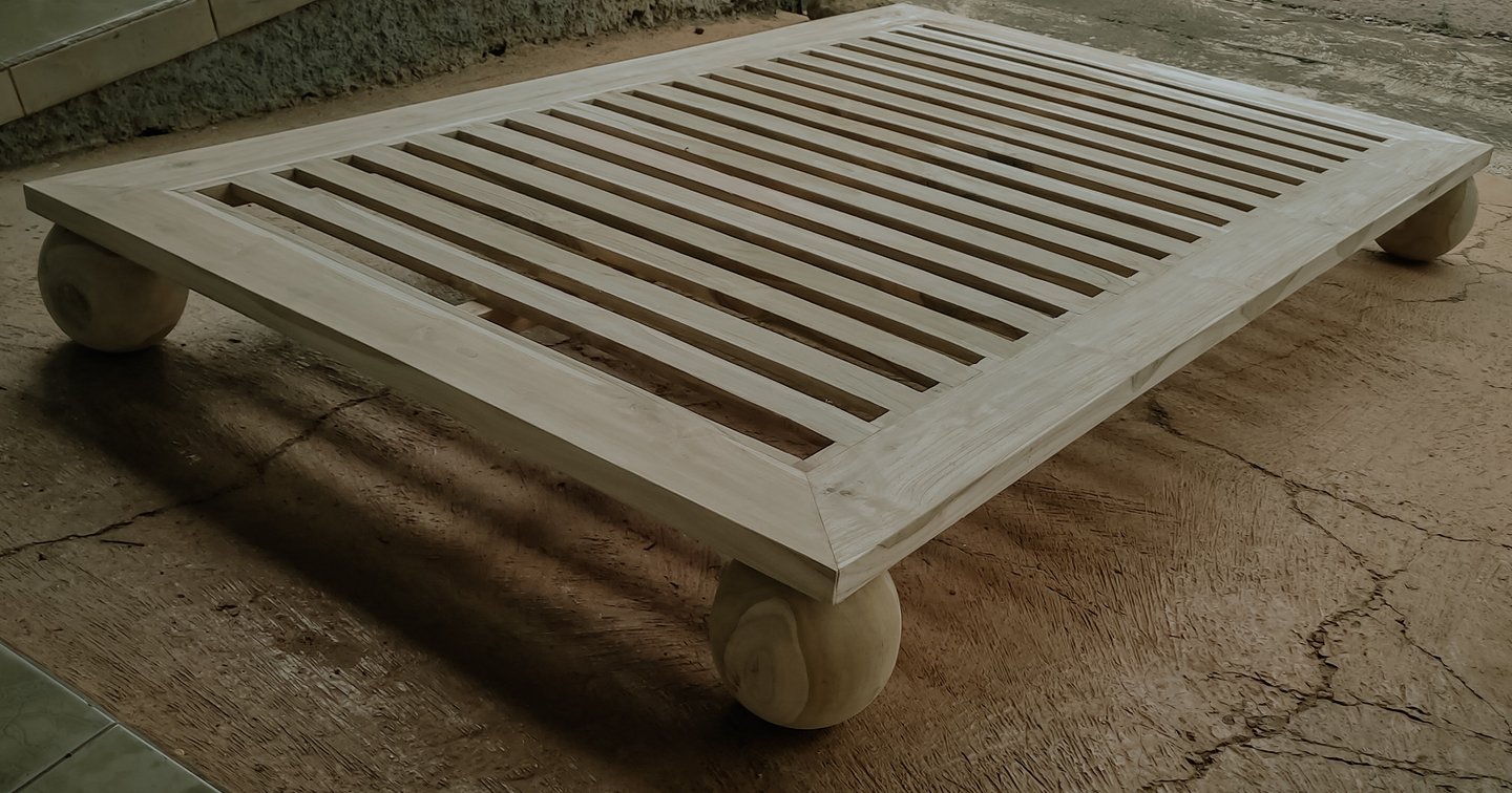 Sphere Leg Bed | Fielic Wood Furniture and Decoration Handicraft