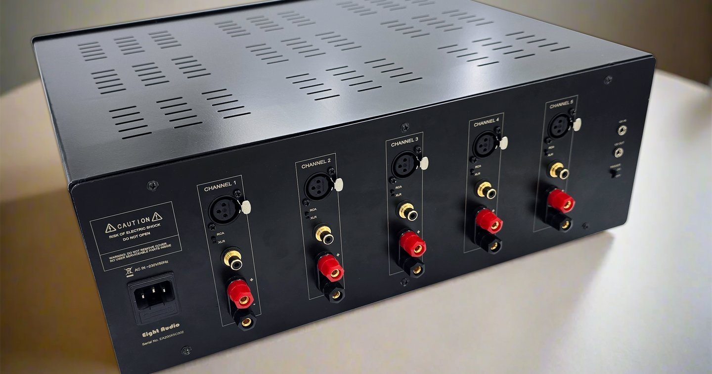 Eight Audio PA 200X5 Five Channel Power Amplifier | Eight Audio