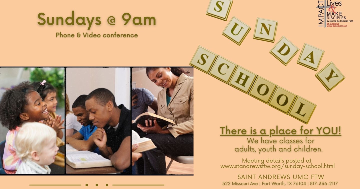 SUNDAY SCHOOL CLASSES | SAINT ANDREWS UMC FTW