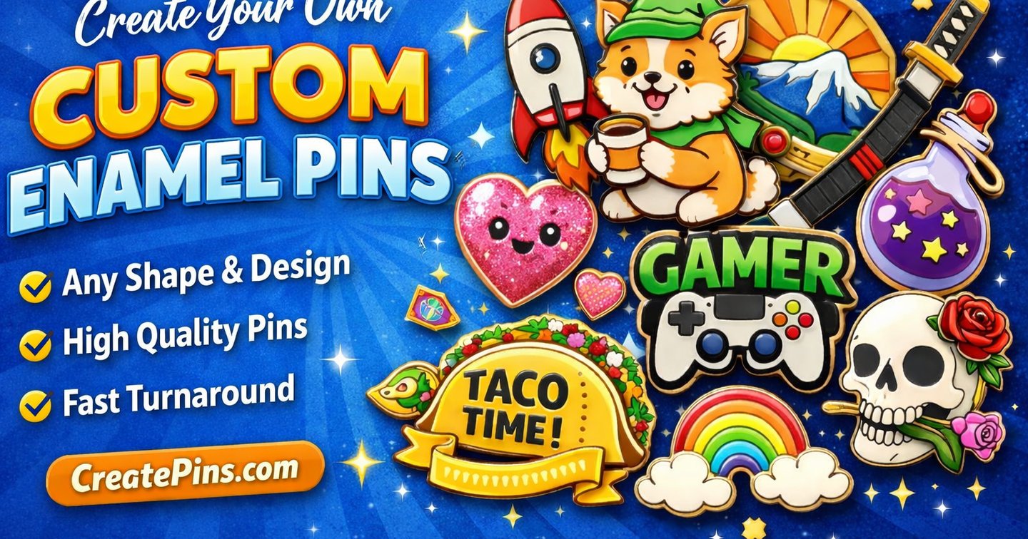 Custom Enamel Pins | Soft & Hard Enamel Pin Factory | CreatePins