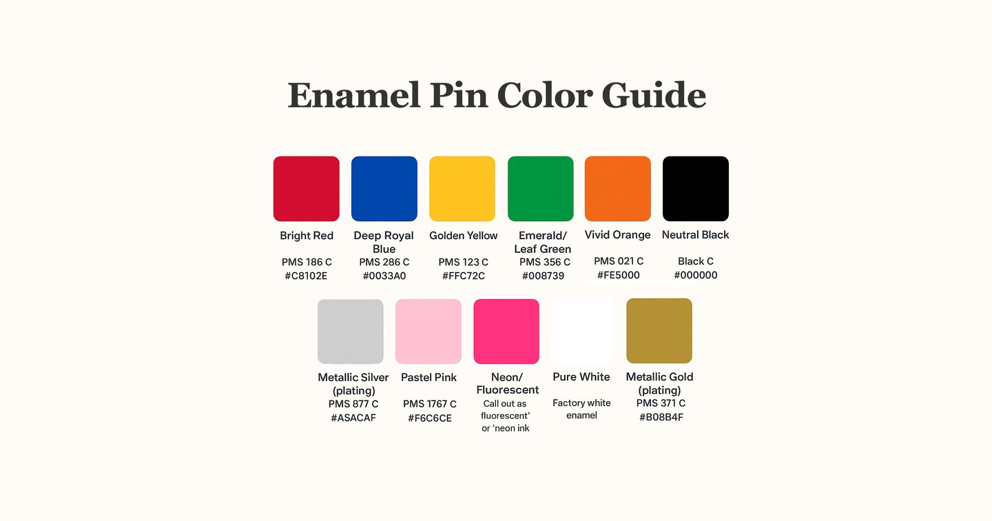 Best Color Numbers for Enamel Pin Design: Color Guides | CreatePins.com