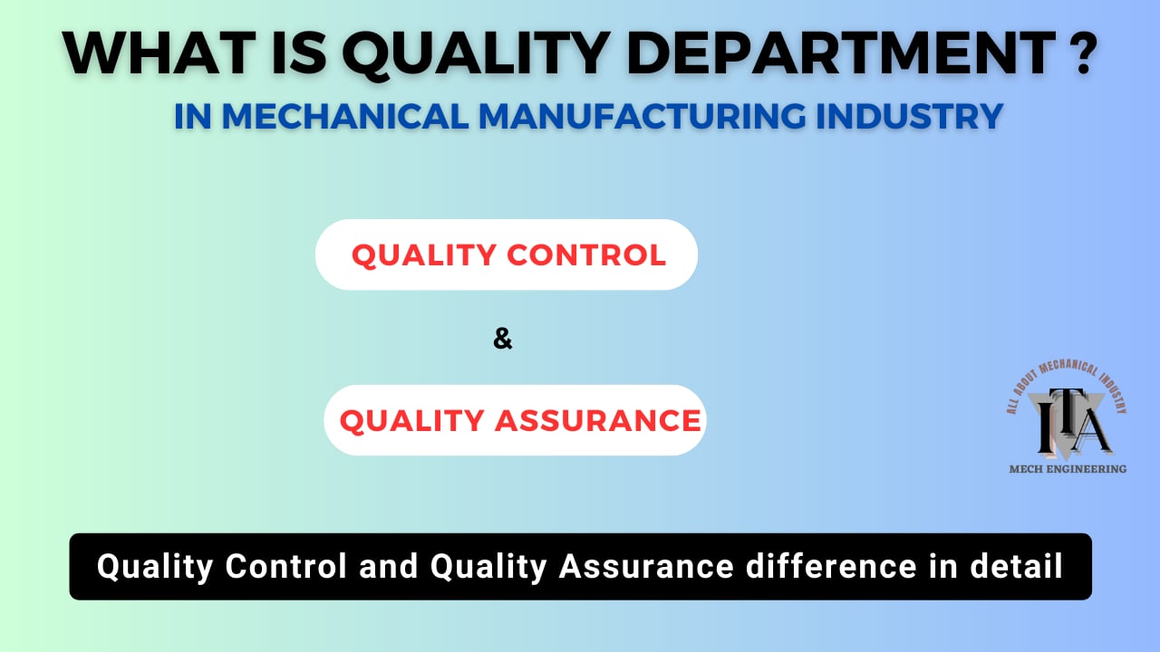 Quality department in mechanical engineering | Quality Control in ...
