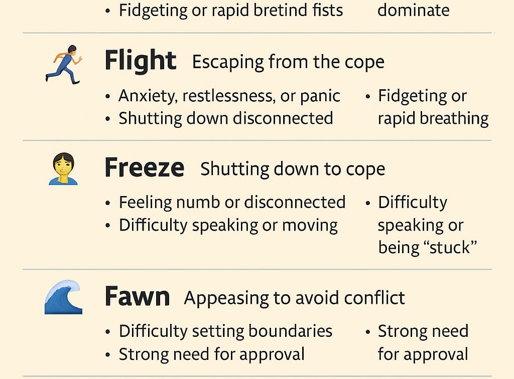 The 7 F Trauma Responses of the Nervous System | RespiroFLOW.net