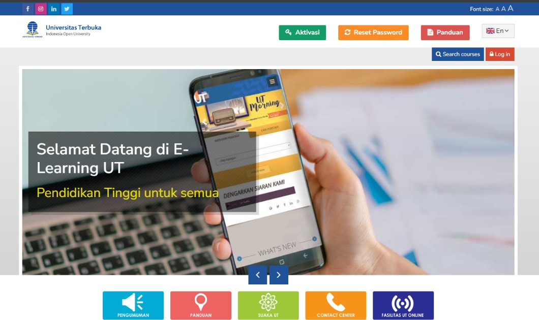 Panduan E-Learning untuk Mahasiswa UT | SALUT PITALOKA SURABAYA