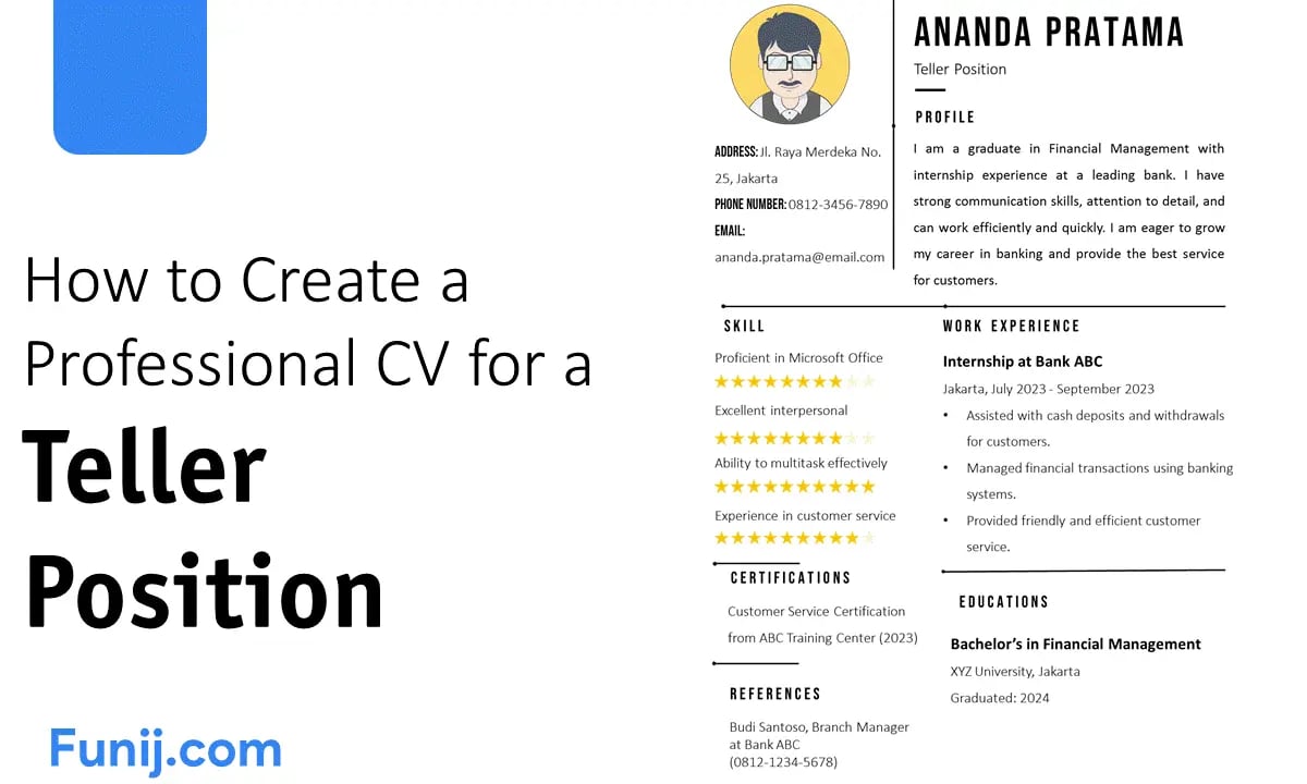 How to Create a Professional CV for a Teller Position | Funij.com