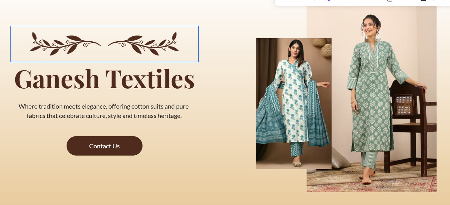 Elegant Traditional Clothing with Pure Fabrics | Ganesh Textiles