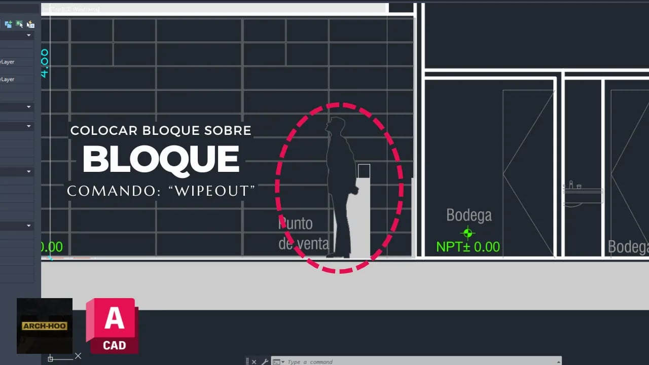 🎯 AutoCAD: Cómo TAPAR Bloques con el Comando WIPEOUT | Tutorial | Archhoo