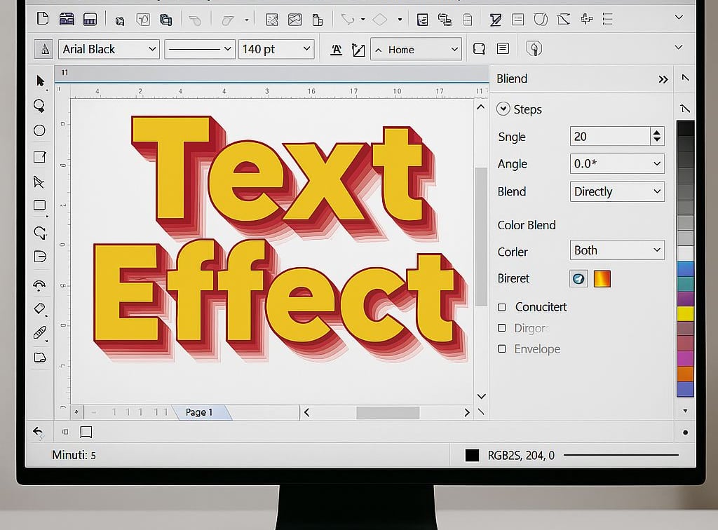 Mastering Interactive Text Effect in CorelDraw | Painting Graphics