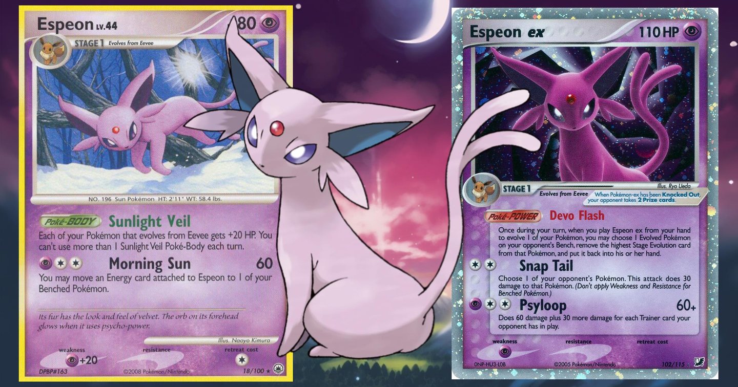 History of Espeon in the TCG Pokemon Trading Card Game Overview! | sabatcg