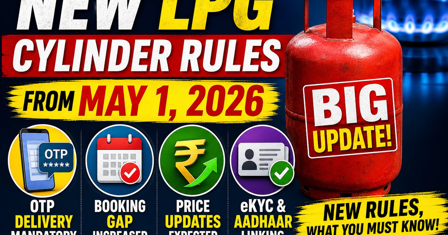 New LPG Cylinder Rules from May 1, 2026: OTP Delivery, Booking Gap ...