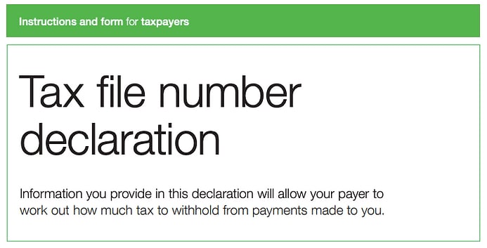 Tax File Number declaration: Cómo rellenar el formulario para trabajar ...