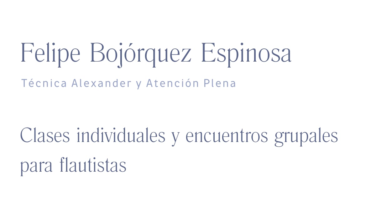 Técnica Alexander | Felipe Bojórquez Espinosa