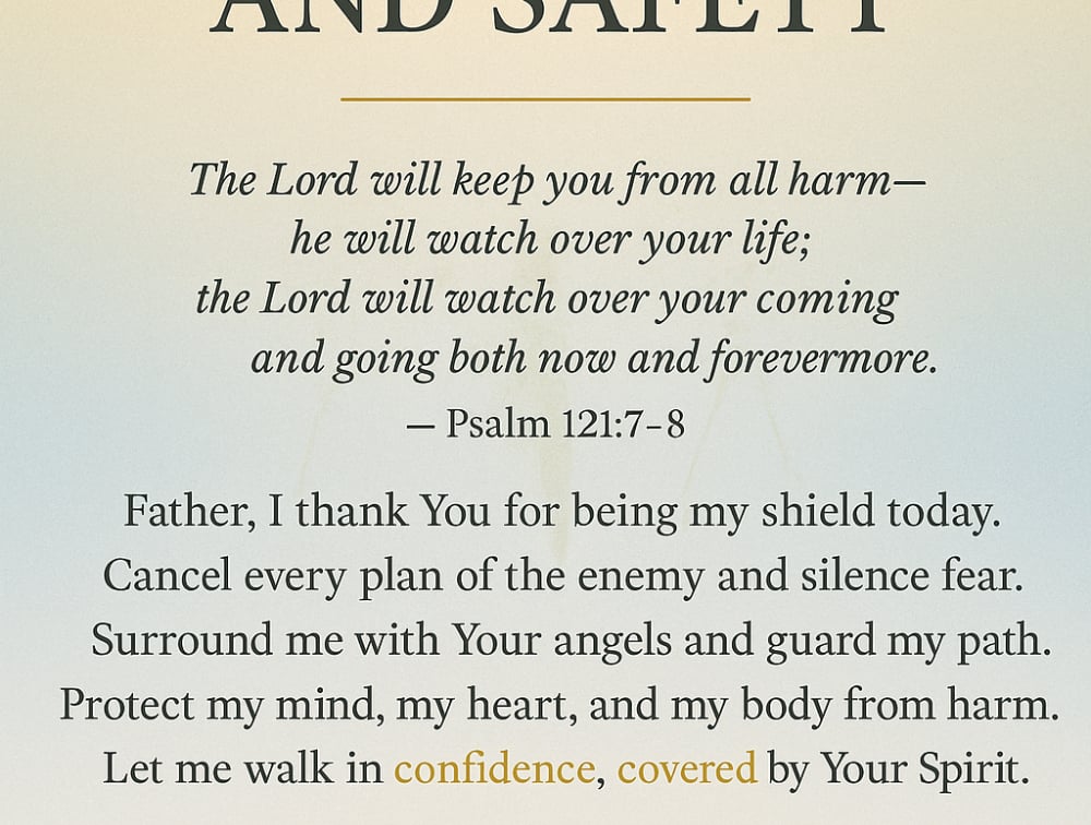 Morning Prayer for Protection and Safety | Dominion Daily