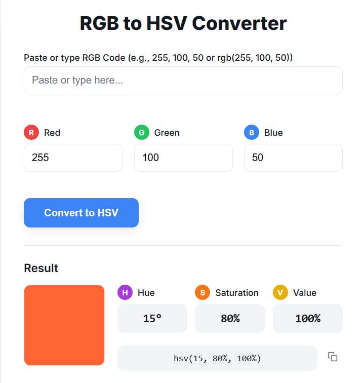 RGB to HSV Converter | RGB to HSV Color Conversion Formula | ARROWPIX