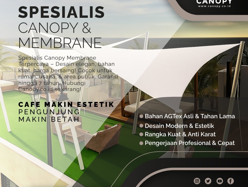 harga canopy membrane | Spesialis Canopy Membrane