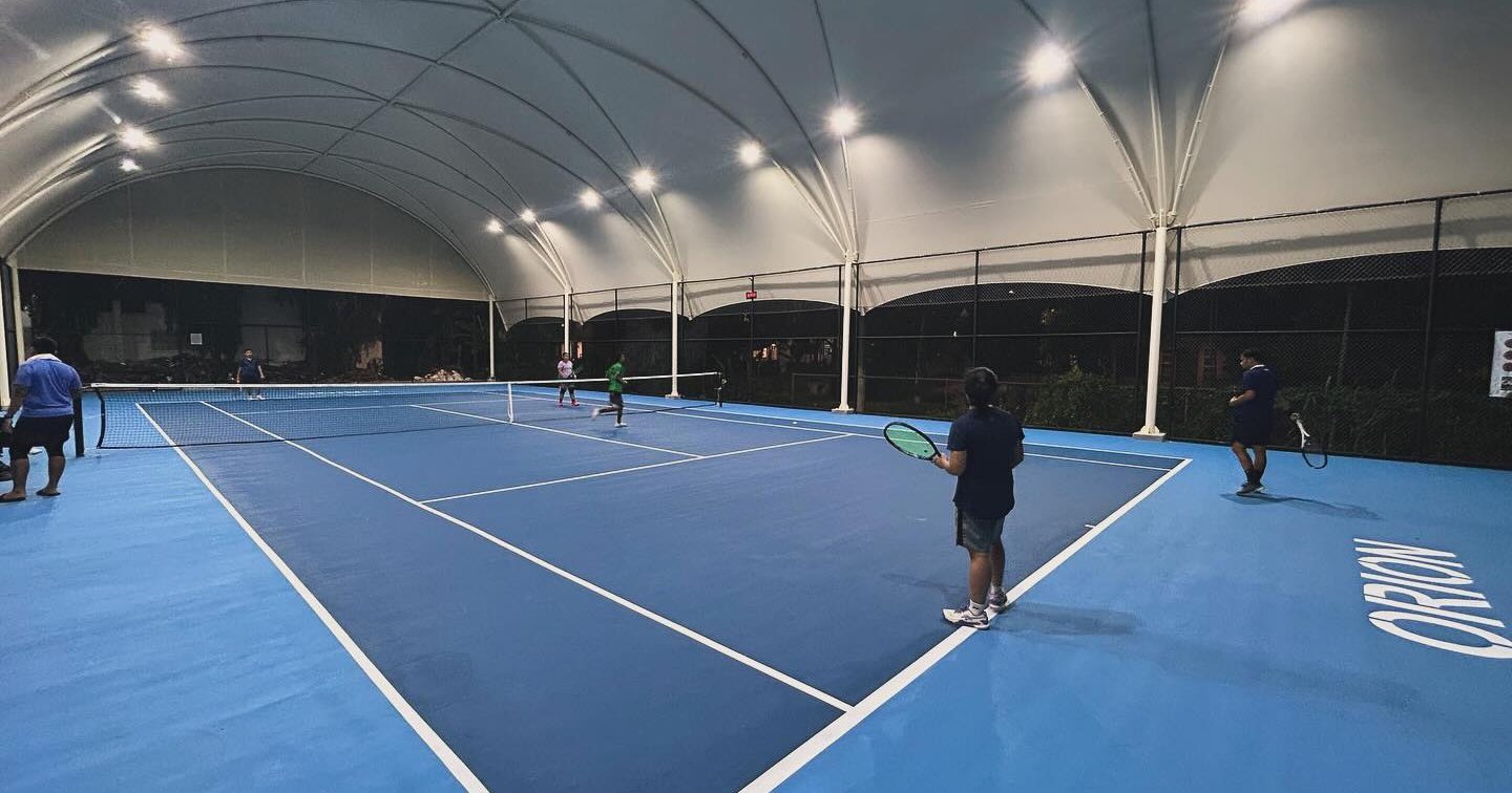 atap membran lapangan tickle ball Depok | Spesialis Canopy Membrane