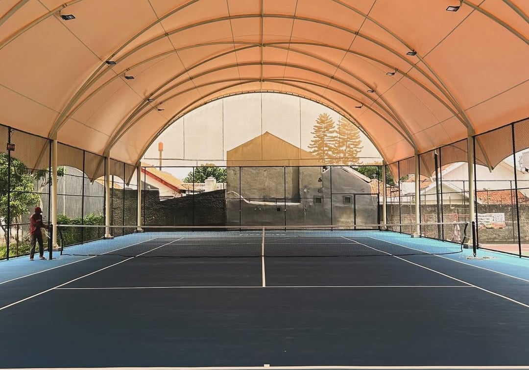 atap membran lapangan padel Tangerang | Spesialis Canopy Membrane