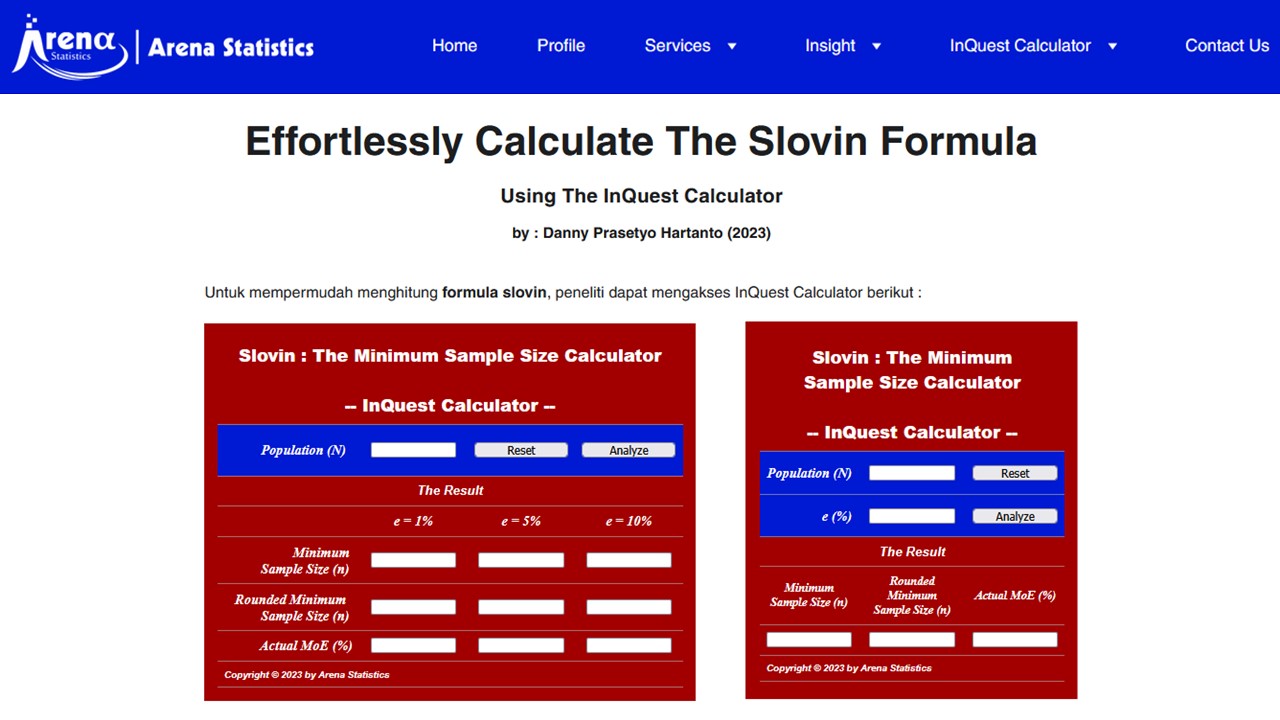 Slovin Inquest Calculator : Menghitung Sampel Menggunakan Slovin ...