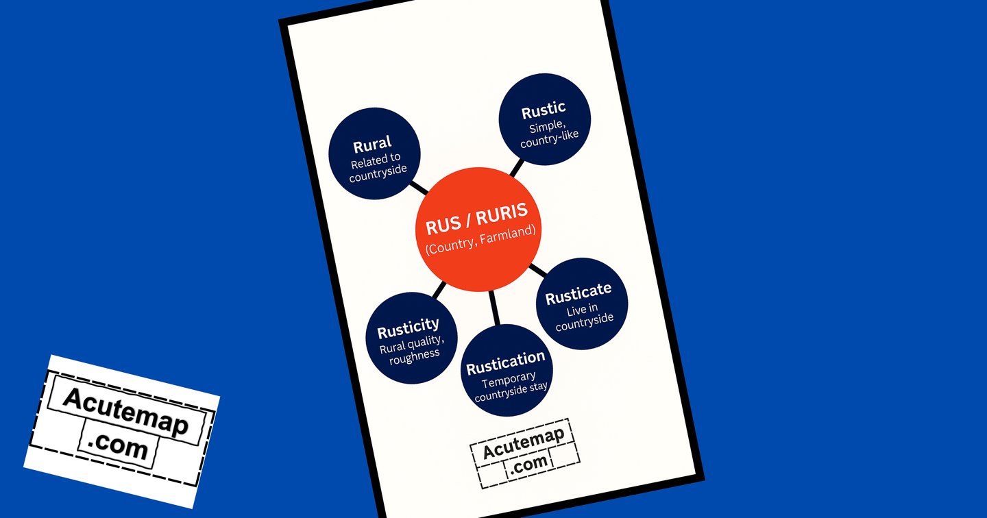 RUS Root Word Meaning & Rustic Derived Words - Hindi Guide | Acutemap