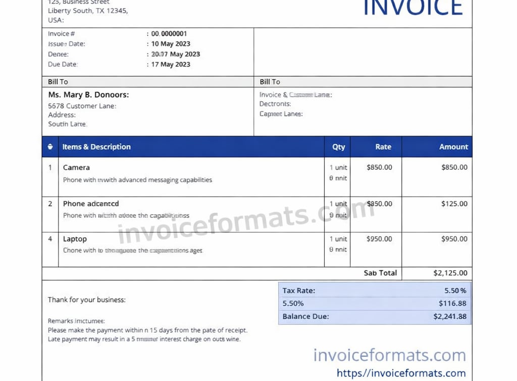 Invoice Generator Excel | Free Excel Invoice Templates Online | Invoice ...