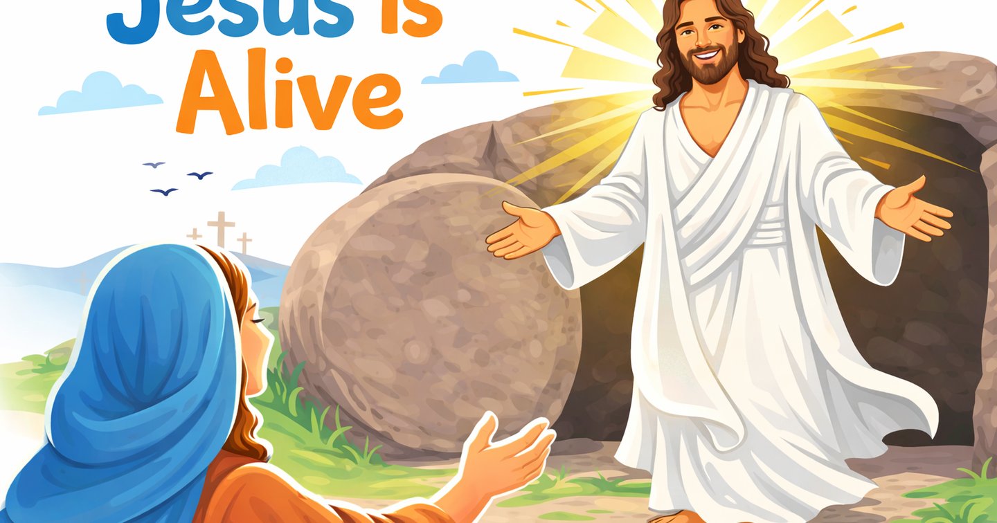 Free Printable Resurrection Sunday School Lesson for Kids (Jesus Is ...