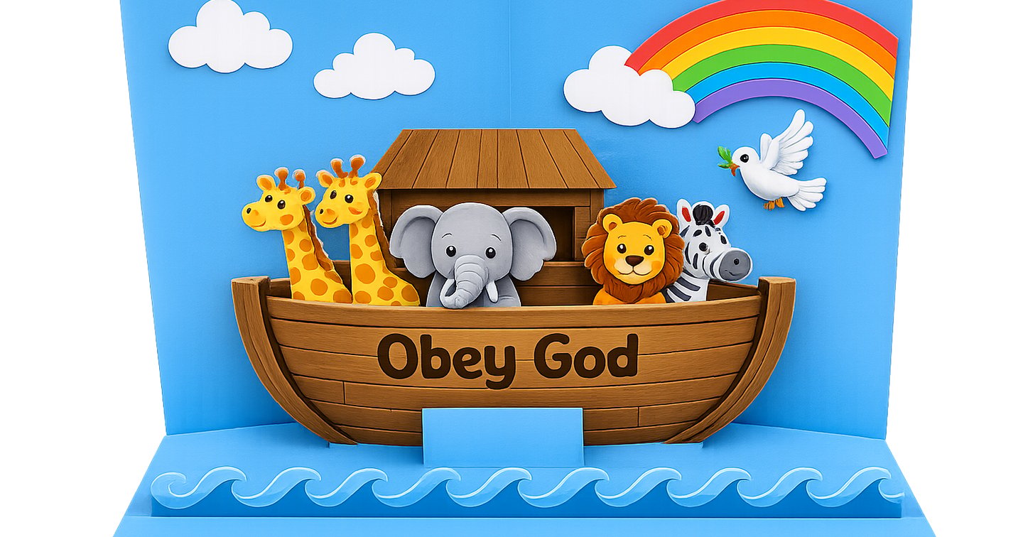 Easy Noah's Ark Pop-Up Craft for Sunday School (Printable Bible ...
