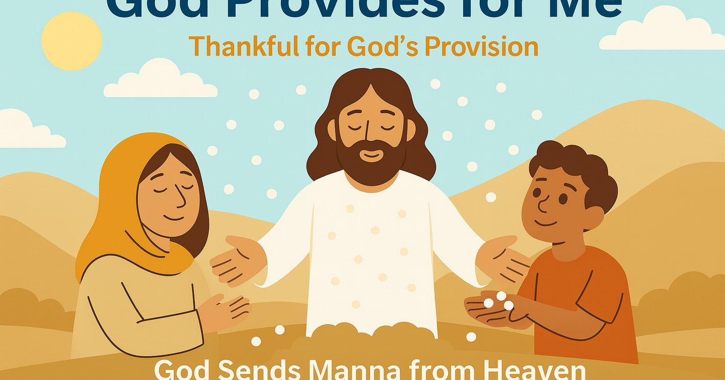 God Provides for Me — Exodus 16 Manna from Heaven | Free Sunday School ...