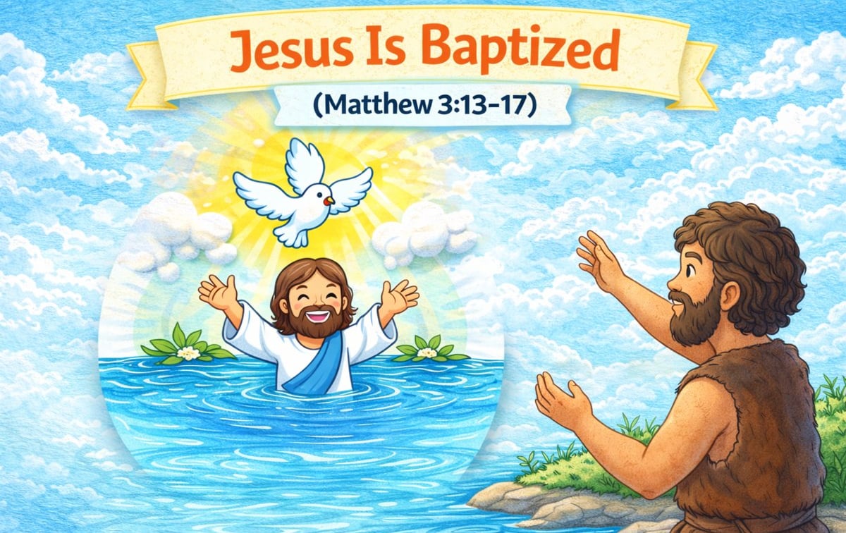 FREE Baptism of Jesus Lesson for Kids (Matthew 3:13–17) | Obedience ...