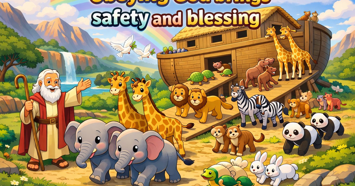 Noah’s Ark Sunday School Lesson for Kids (Free Bible Lesson Ages 3–10 ...